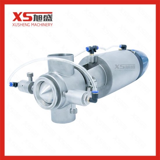Stainless Steel Sanitary Hygienic Double Seat Mixproof Valve with Seat Lift