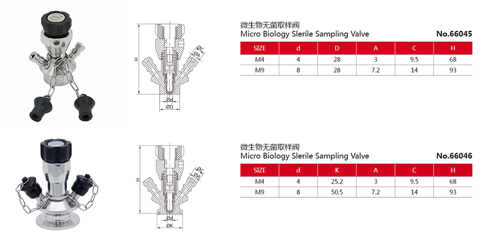 Stainless Steel Sanitary Keofitt Microbiology Sterile Sampling Valves ...