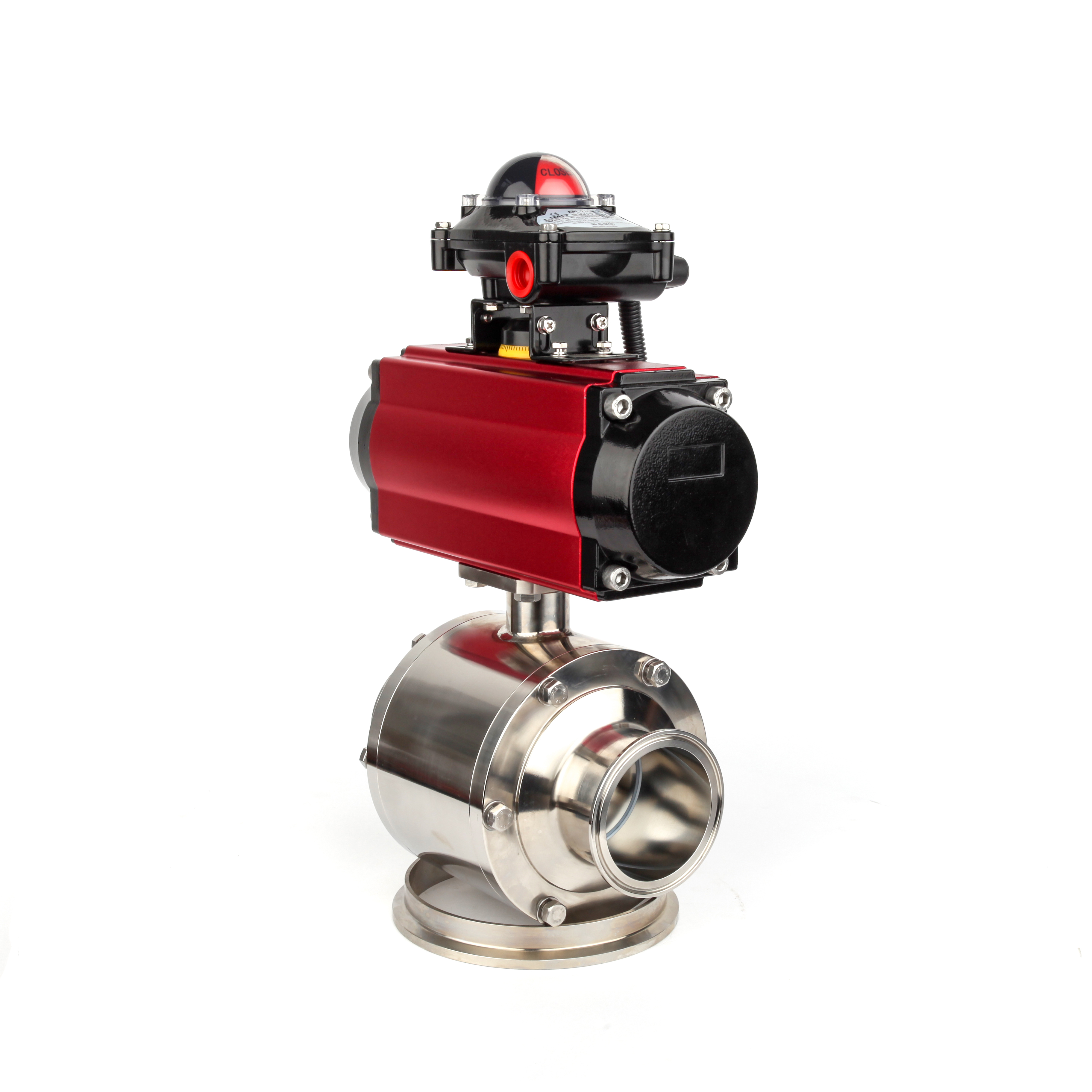 Stainless Steel Sanitary Hygienic Non-retention Pneumatic Ball Valves ...