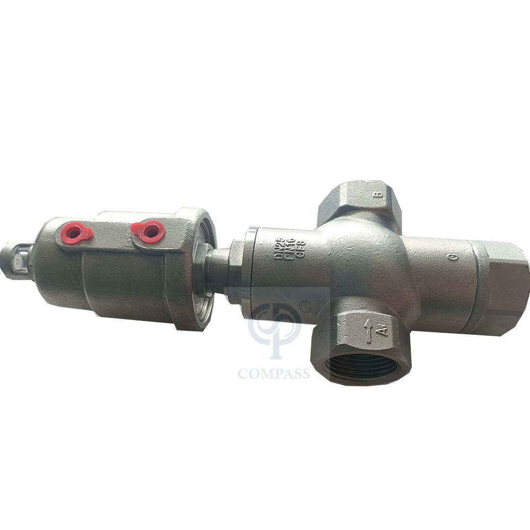 Stainless Steel SS Head Pneumatic Three Ways Clamp Angle Seat Piston ...
